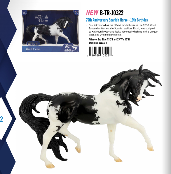 Anniversary Spanish Horse-Esprit Mold-2025 New Release-Breyer Traditio ...