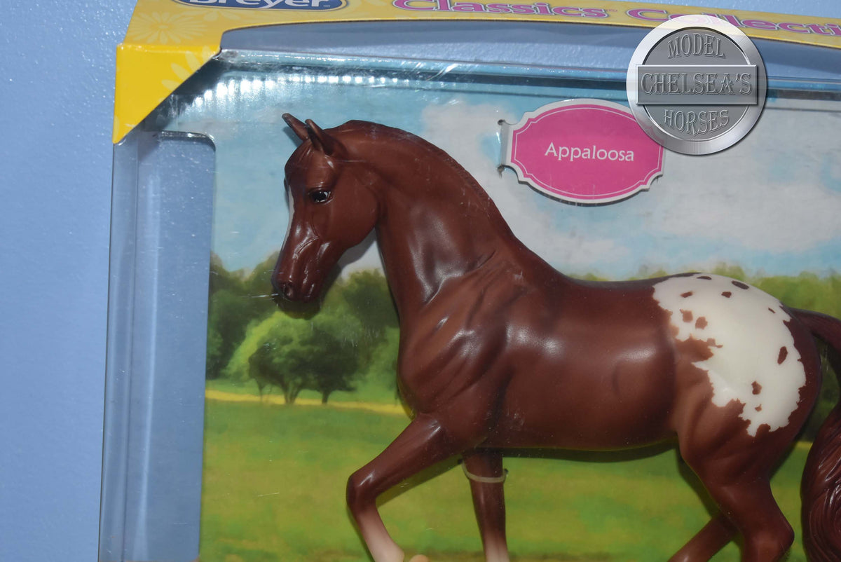 Chestnut Appaloosa-Warmblood Stallion Mold-New in Box-Breyer Classic ...