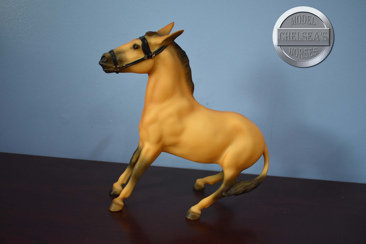 Buckskin Mule-Black Horse Ranch Exclusive-Balking Mule Mold-Breyer Tra ...
