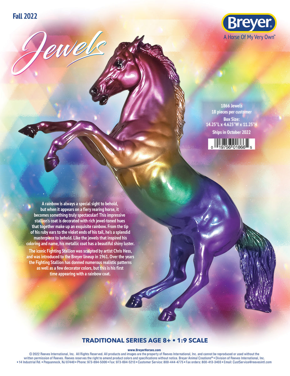 Jewels-Decorator Fighting Stallion-Fall 2022 Exclusive-Breyer Traditio ...